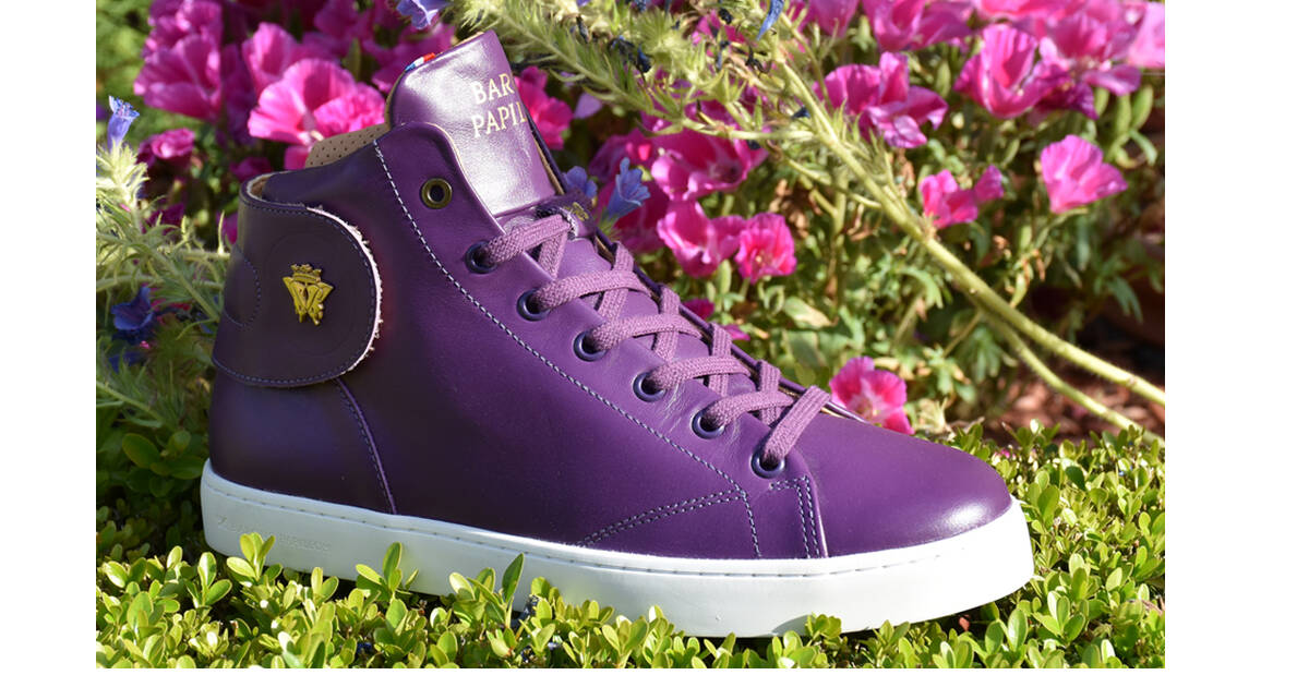 Shoes Sneaker Barons Papillom Mid Royale Violette | Baron Papillon ...